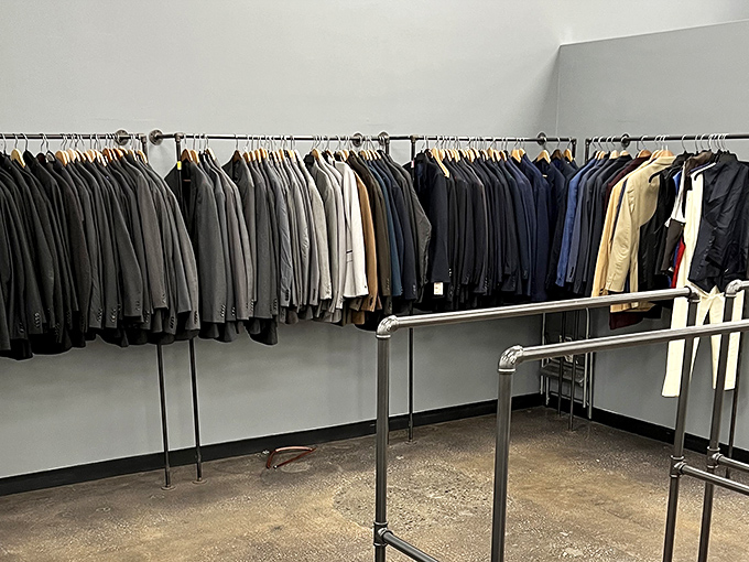 Wall Street's loss is your closet's gain. This impressive lineup of suits and blazers stands ready for interviews, weddings, or just feeling fancy at the grocery store.