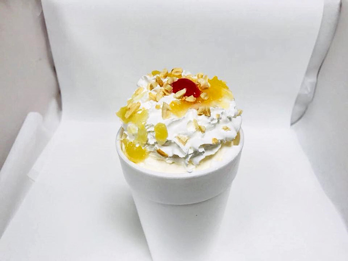 This isn't just any milkshake &ndash; it's a proper California cool-down, topped with whipped cream and fruit that makes the straw-struggle worthwhile.