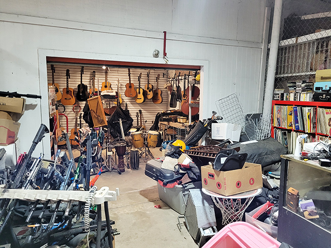 A musician's cave of wonders. One person's abandoned guitar is another's ticket to becoming the next Clapton&mdash;or at least sounding good in the garage.