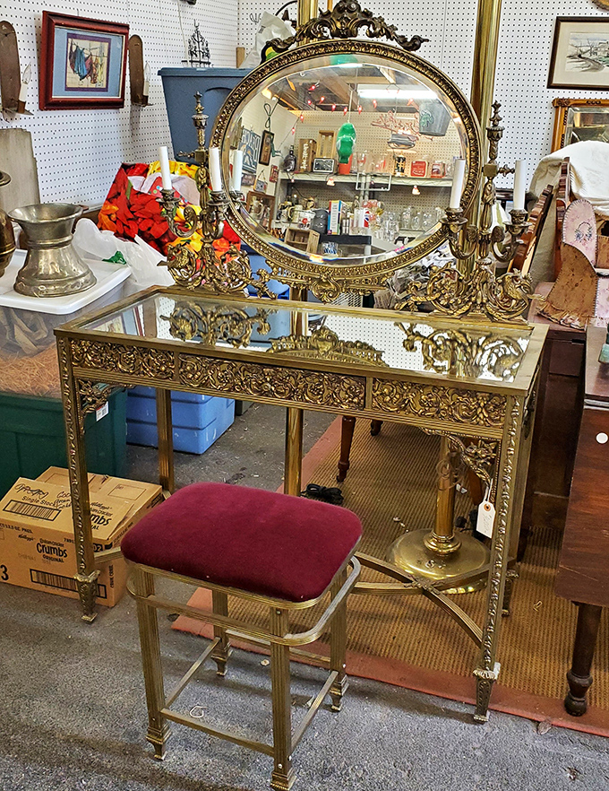 This ornate vanity set isn't just furniture&mdash;it's a portal to an era when getting ready was an event, not just a morning routine.