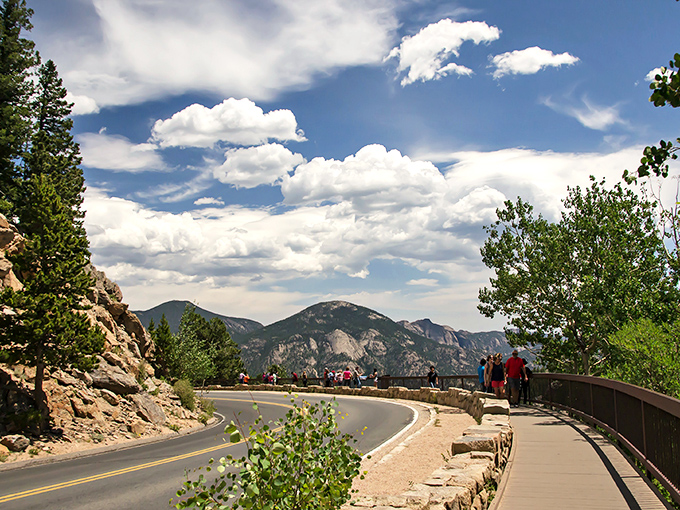 The sun paints the mountainside in heavenly light, turning an ordinary drive into a spiritual experience.