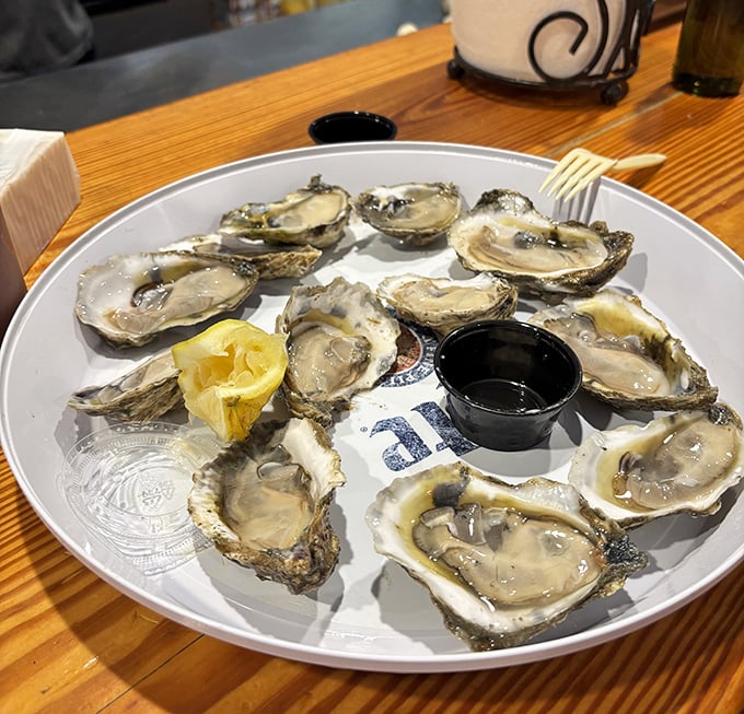Nature's perfect appetizer: These glistening Apalachicola oysters need nothing more than a squeeze of lemon and perhaps a prayer of thanks.