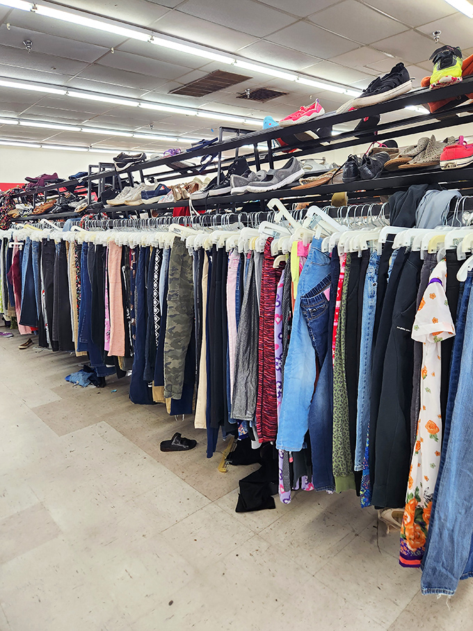 Denim paradise stretches as far as the eye can see. Somewhere in this blue jean forest is the perfect pair waiting to become your new weekend favorite.