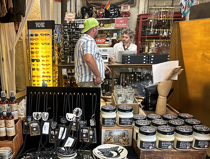 Customer service with vintage flair! Even transactions become part of the experience when surrounded by curiosities from every era.