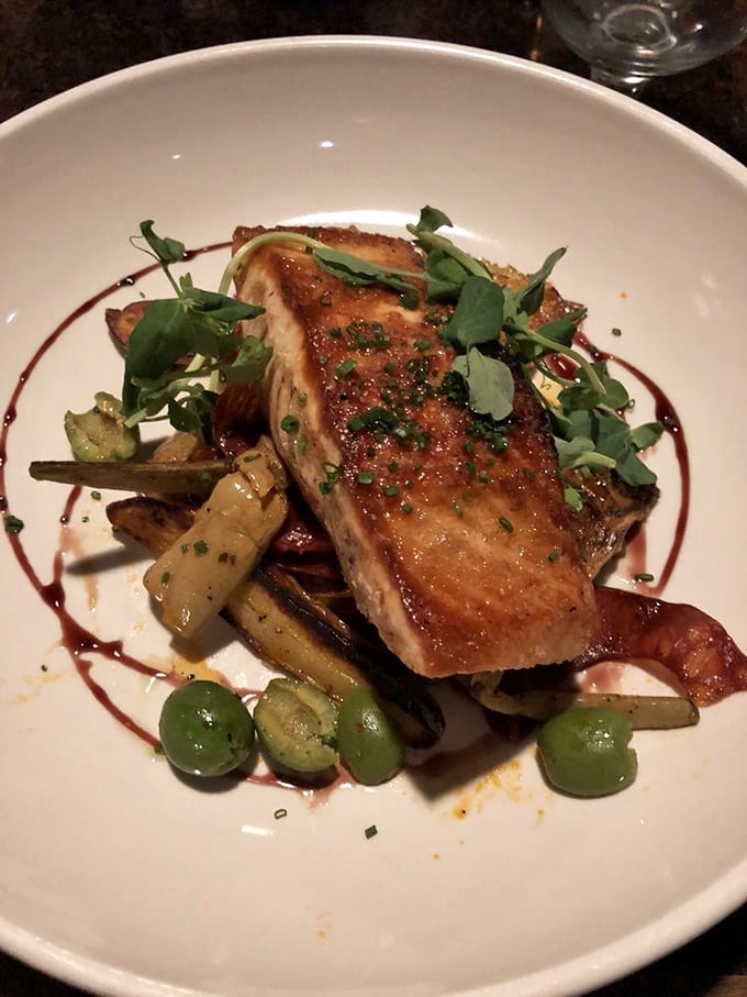 When salmon is cooked this perfectly, with skin this crispy, you understand why bears are willing to stand in freezing rivers for hours.