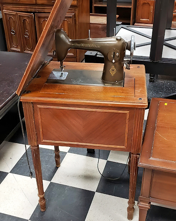 This vintage Westinghouse sewing machine isn't just furniture&mdash;it's a time machine to when things were built to last generations, not just warranty periods.