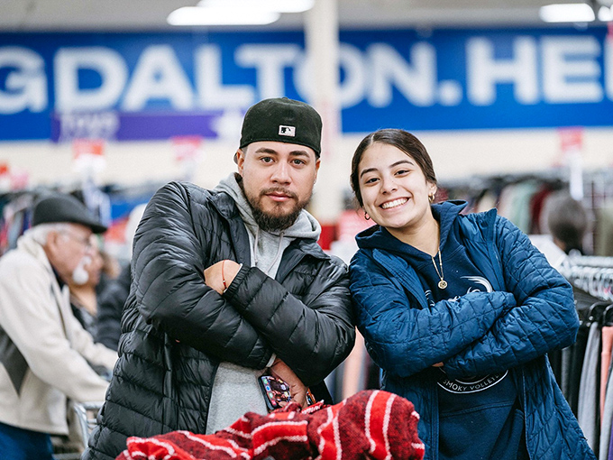 These happy hunters know the secret &ndash; thrift shopping is a team sport best played with determination and comfortable shoes.