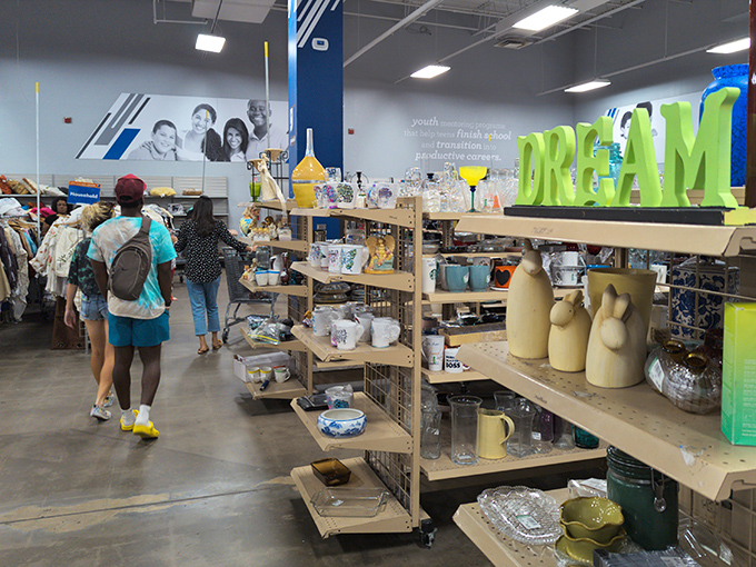 Shoppers navigate the housewares section with the focused determination of archaeologists, each shelf a potential site for discovering that perfect missing piece.