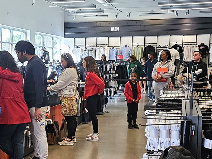 The universal language of shopping brings people together. That shared look of "Did you see this deal?" transcends all barriers. 