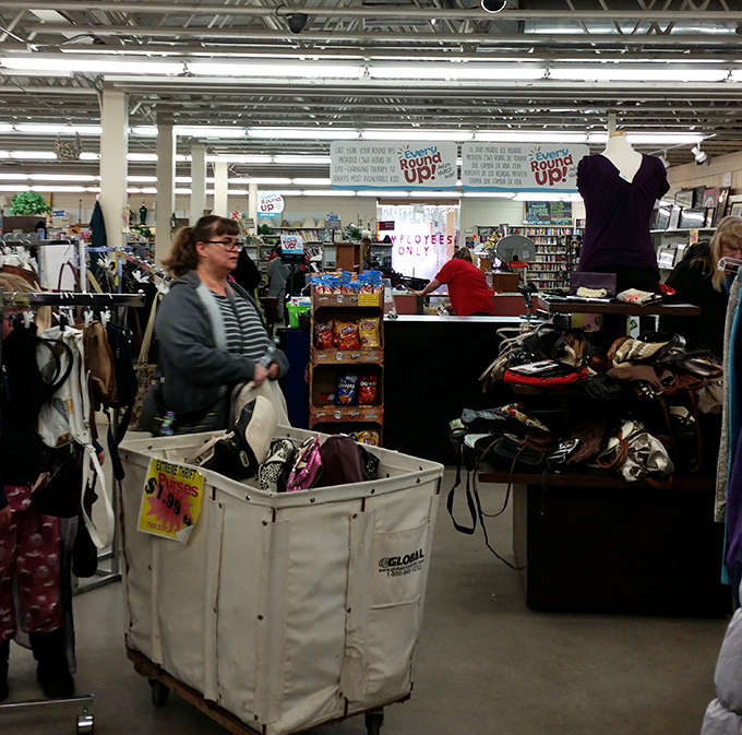 The thrill of the hunt brings shoppers from miles around, each cart potentially holding someone else's "one that got away."
