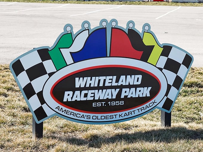 Checkered flags and racing colors announce your arrival at America's oldest go-kart track&mdash;no delorean needed for this trip back in time.