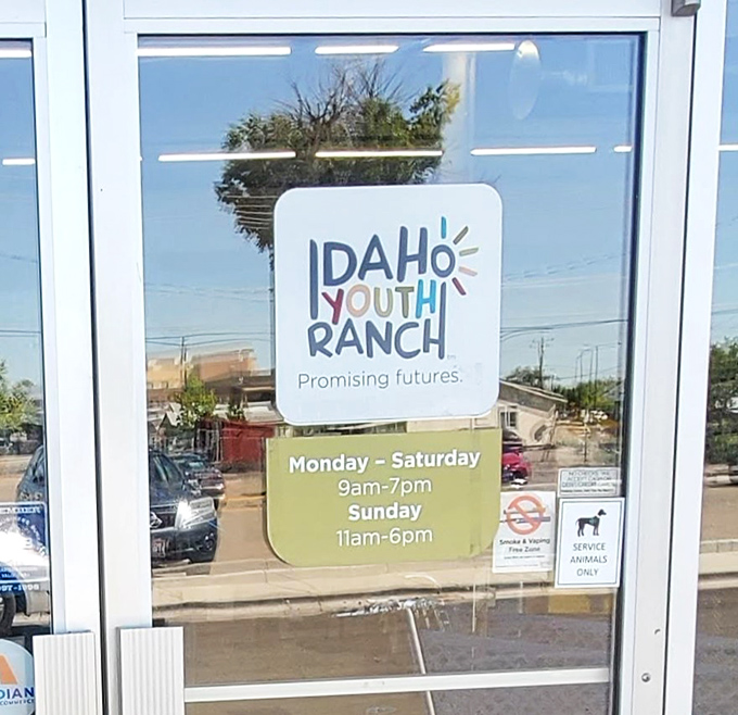 The store hours sign &ndash; memorize these numbers like they're the combination to your safety deposit box of bargains.