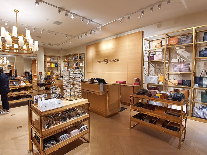 Tory Burch's elegant display could be mistaken for Madison Avenue, except your credit card won't need therapy afterward.
