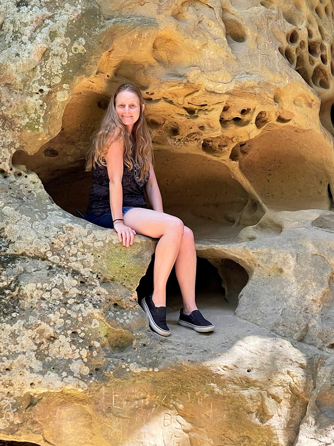 Ancient sandstone formations create natural alcoves throughout the area, inviting modern visitors to sit where perhaps Chumash storytellers once gathered.