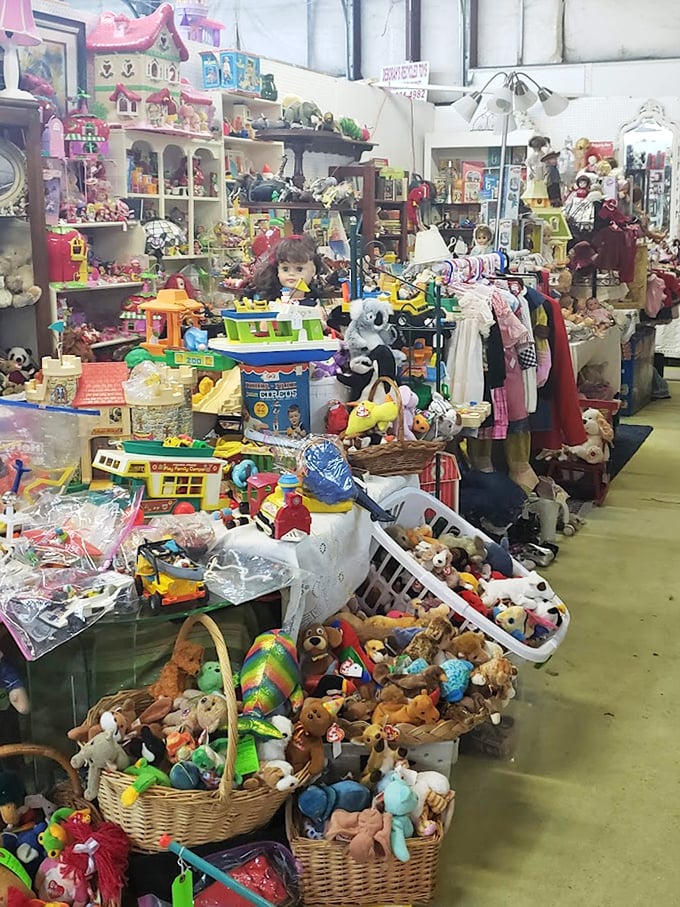 Childhood nostalgia by the basketful. These stuffed animals have seen more love stories than a Hallmark Channel marathon.