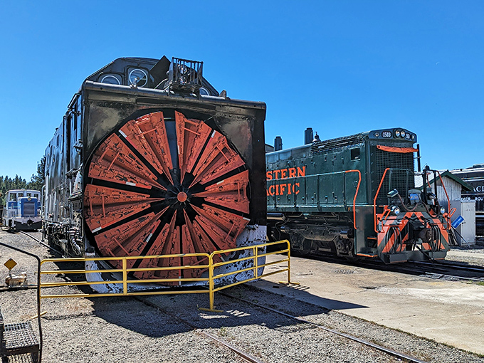 The Western Pacific Railroad Museum showcases vintage trains that once connected this mountain town to the wider world.