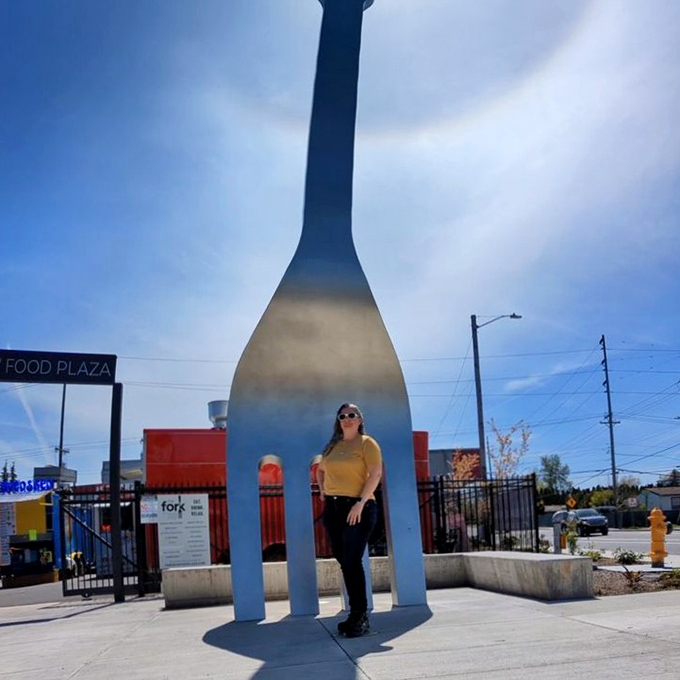 Standing between the massive tines, visitors can't help but feel like they've wandered into a Honey, I Shrunk the Kids sequel.