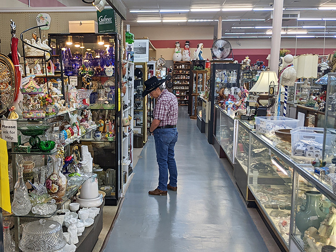 Every serious antique mall explorer knows the stance: hands clasped behind back, careful inspection from a respectful distance, contemplating where that perfect find might fit at home.