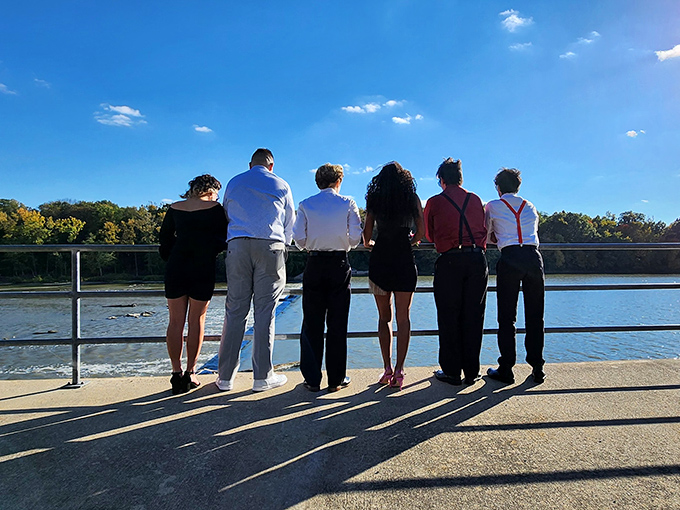 Visitors gather at the overlook, probably debating whether this view counts as their daily meditation or if they need the app too.