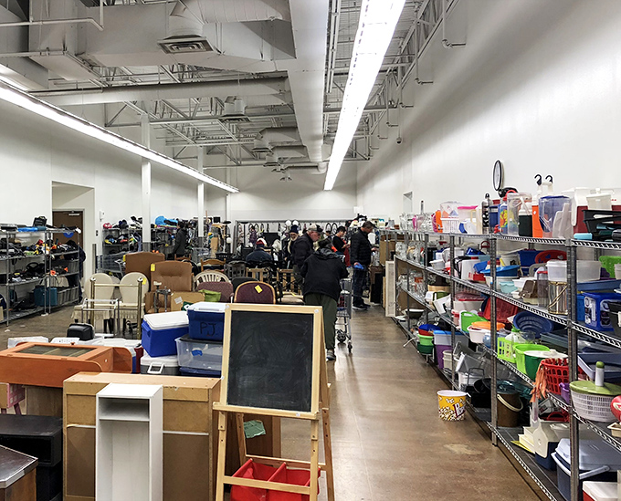 The furniture section transforms apartment-hunting college students into instant interior designers. "I'll take that mid-century credenza for the price of a pizza!"