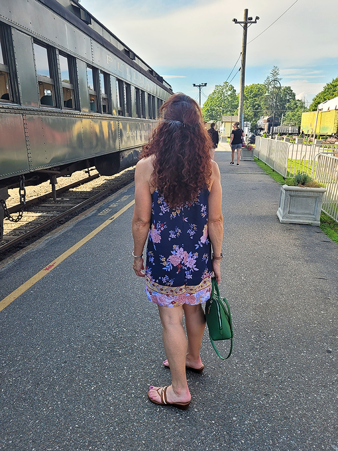 Platform anticipation builds as passengers prepare to trade highway stress for old-fashioned rail travel relaxation.