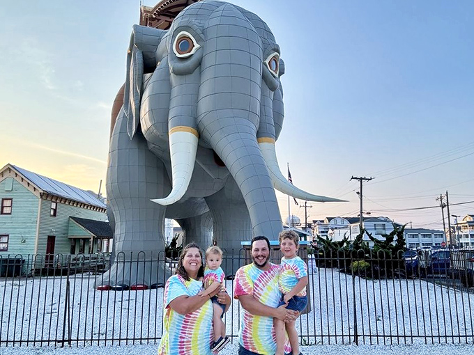 Families create memories that will outlast sunburns and sand in the shoes. Lucy has photobombed vacation albums for generations.