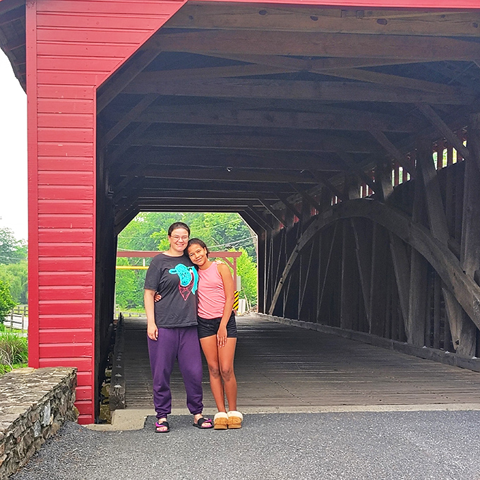The bridge provides the perfect backdrop for creating memories—a frame-worthy moment in a setting that hasn't changed in generations.
