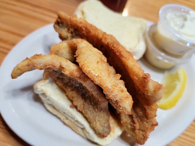The walleye sandwich &ndash; where Lake Erie's prized catch meets pillowy bun in a relationship so perfect it deserves its own romance novel.
