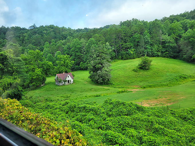 That little house in the valley looks like it escaped from a storybook and decided this view was worth staying for.