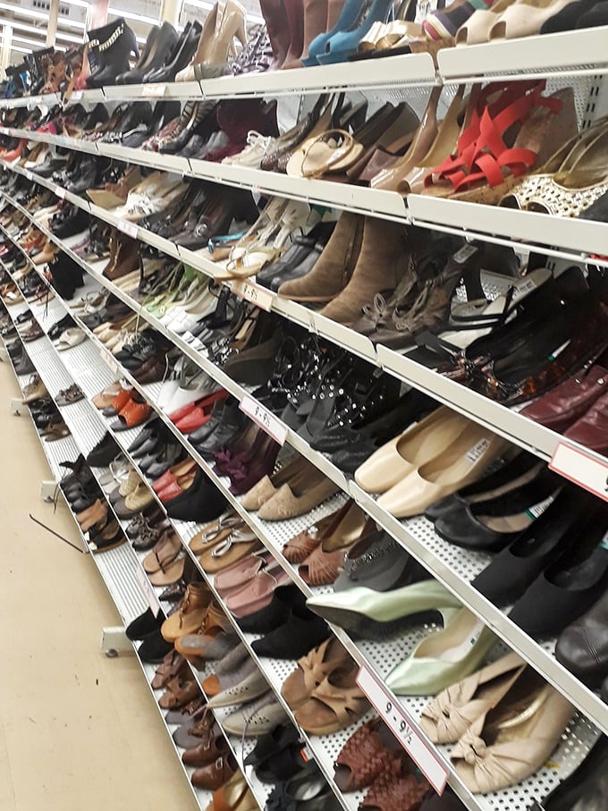 Shoe paradise or footwear museum? Each pair tells a story&mdash;from barely-worn designer heels to those boots that clearly walked somewhere interesting.