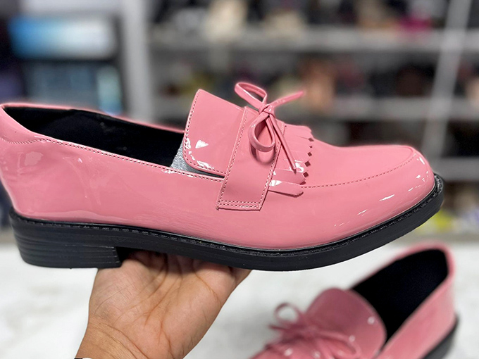 These bubblegum pink loafers aren't just shoes&mdash;they're a statement. Somewhere, Barbie is missing her favorite driving moccasins.