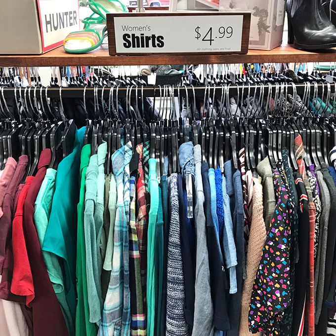 At $4.99 per shirt, you could refresh your entire wardrobe for less than one mall purchase. The rainbow of options makes decision-making delightfully difficult.