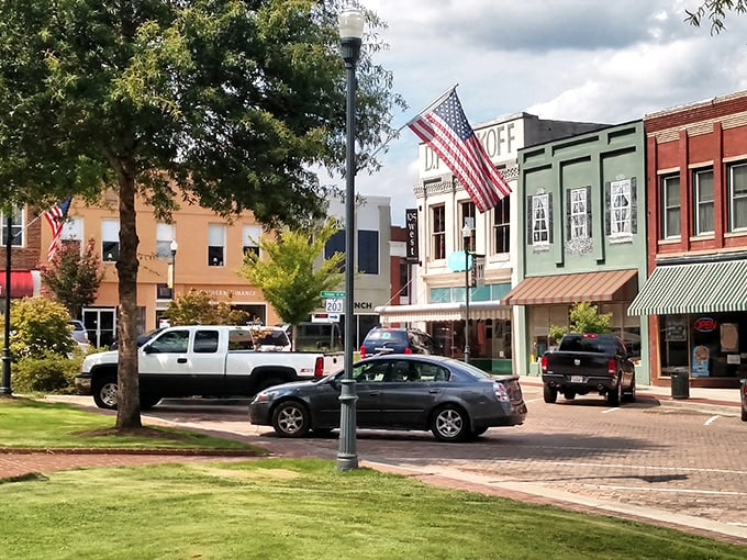 Small-town streets where you can still park for free and shop without needing financial therapy.
