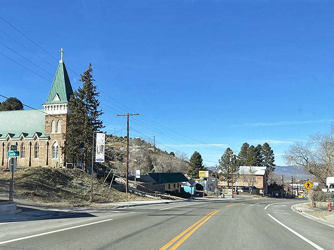 Austin climbs this hillside like a determined mountain goat, offering better views with every upward step you take.