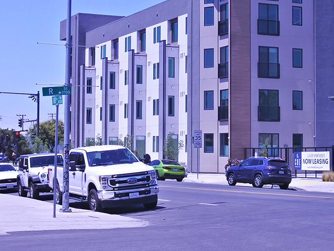 Modern, affordable apartment buildings in Bakersfield provide comfortable living options with desert views and significantly lower costs than coastal cities.
