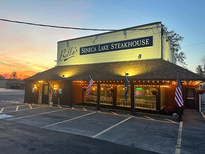 That classic roadside charm promises exactly what it delivers: honest, delicious steaks in the heart of wine country.