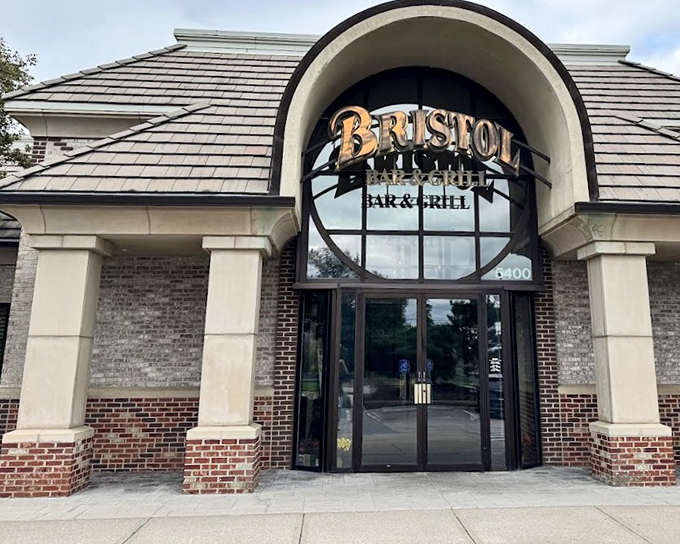Bristol's elegant stone entrance says "fancy seafood ahead" without actually needing to say a word.