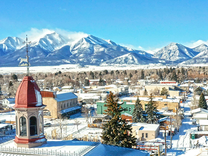 Buena Vista stretches across its valley like a comfortable old quilt, surrounded by the majestic Collegiate Peaks.