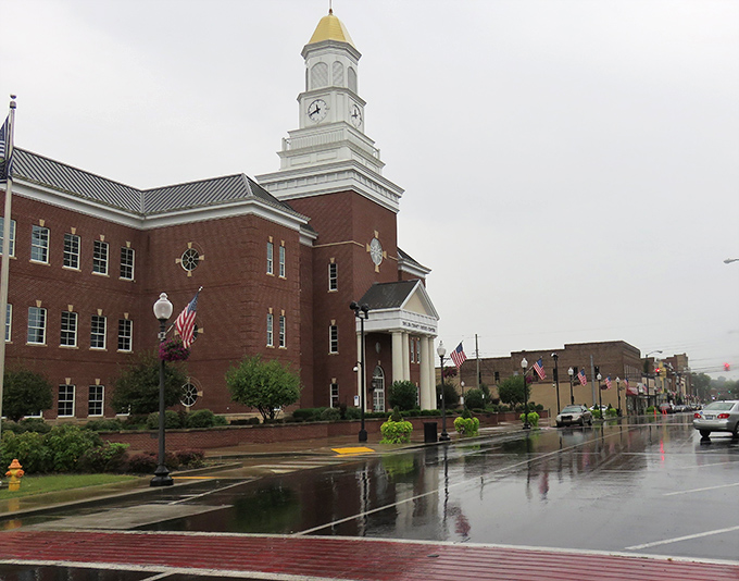 Campbellsville's courthouse square radiates small-town pride where your dollar still means something special. 