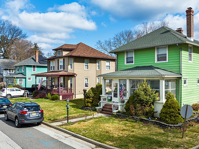 Carneys Point's colorful houses reflect a community that values both character and affordability.