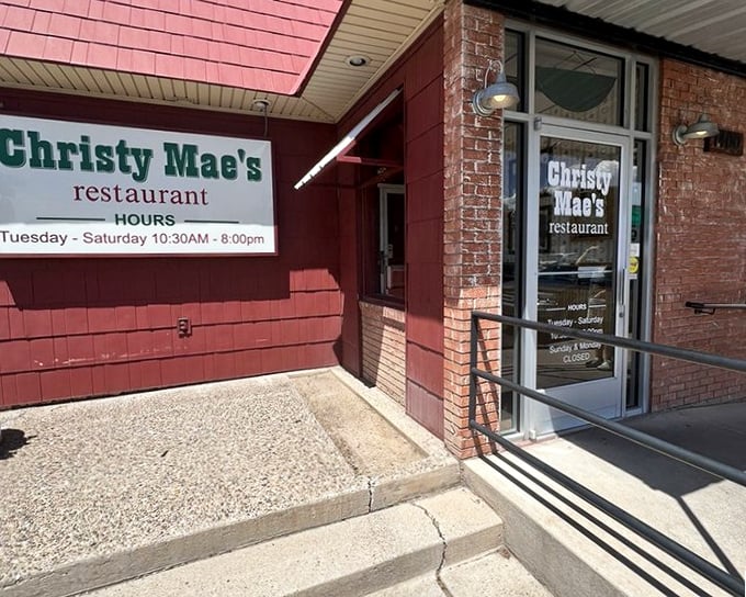 Christy Mae's welcoming brick exterior feels like arriving at a family dinner where calories don't count and portions never disappoint.