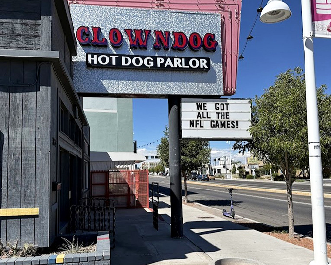 That vintage neon sign practically shouts "We've got all the NFL games!" which is code for perfect Sunday afternoons.