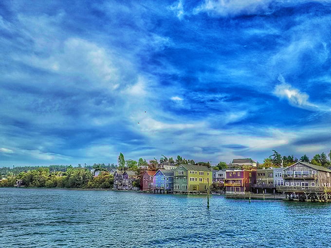 Colorful waterfront buildings reflect island life at its most peaceful and affordable best.