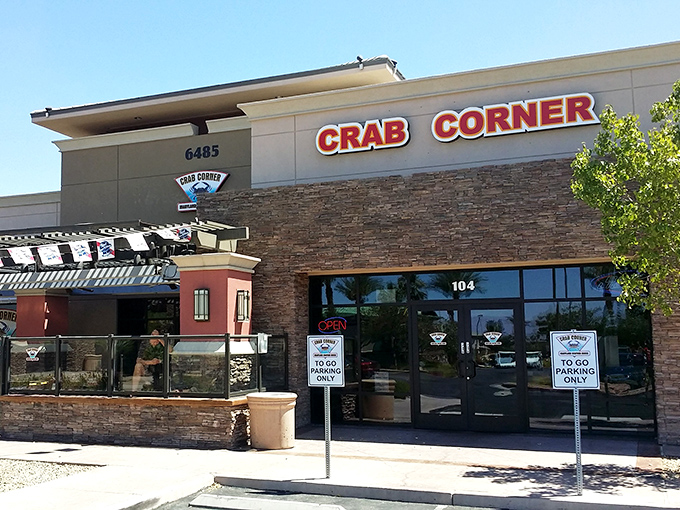Crab Corner's straightforward exterior is like that friend who doesn't brag but always delivers when it counts.