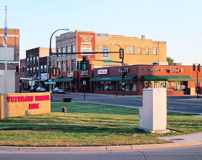 Detroit Lakes' main street where every storefront whispers "welcome home" without shouting expensive price tags at you.