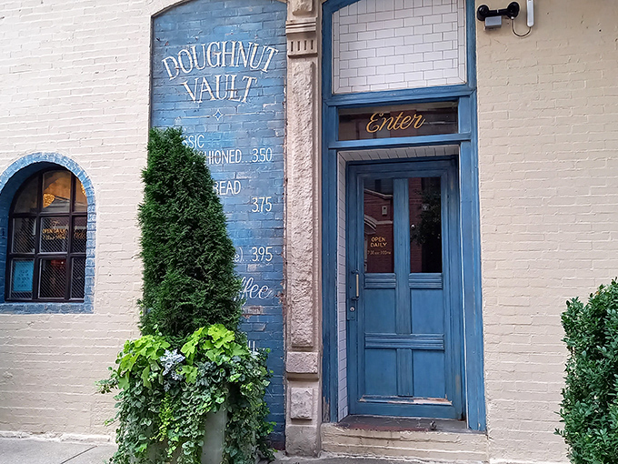 The Doughnut Vault's blue door might as well be the wardrobe to Narnia &ndash; except instead of a lion, you'll find frosting.
