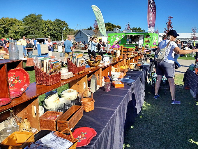 From this bird's-eye view, it's a temporary city where the currency is curiosity and the reward is discovery.