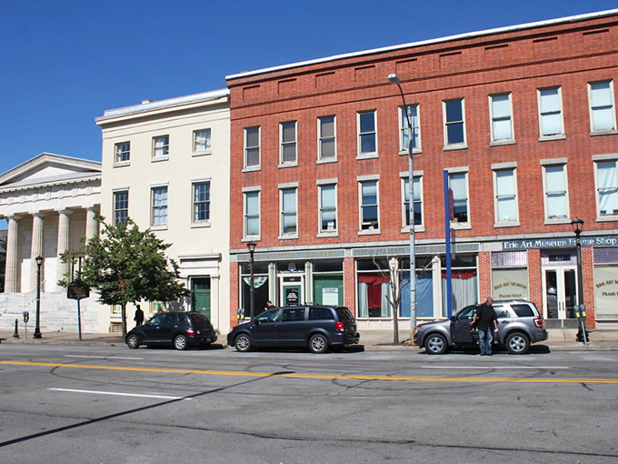 Erie's marina looks like a parking lot for boats - democracy at its waterfront finest.