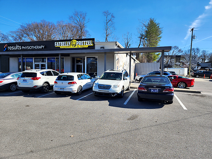FatBelly's unassuming storefront hides one of Nashville's best-kept pretzel bread secrets.