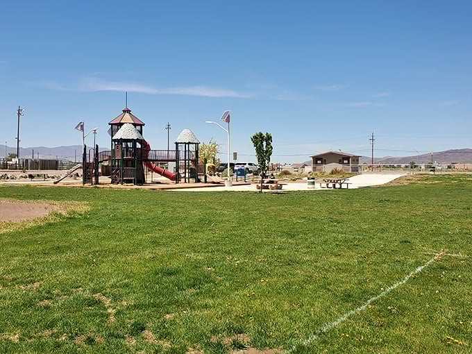 Fernley's growing downtown offers small-town charm with playground spaces where families gather without spending a fortune.
